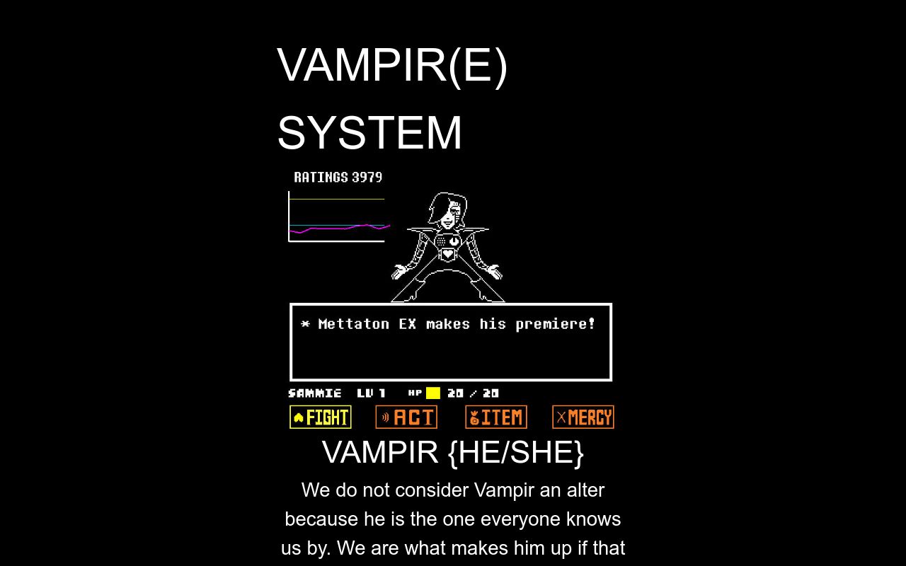 VAMPIRE SYSTEM